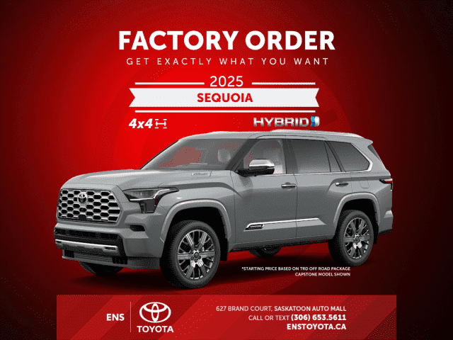 New 2025 Toyota Sequoia *NOT IN STOCK SUV in Saskatoon #2025SEQUOIA ...