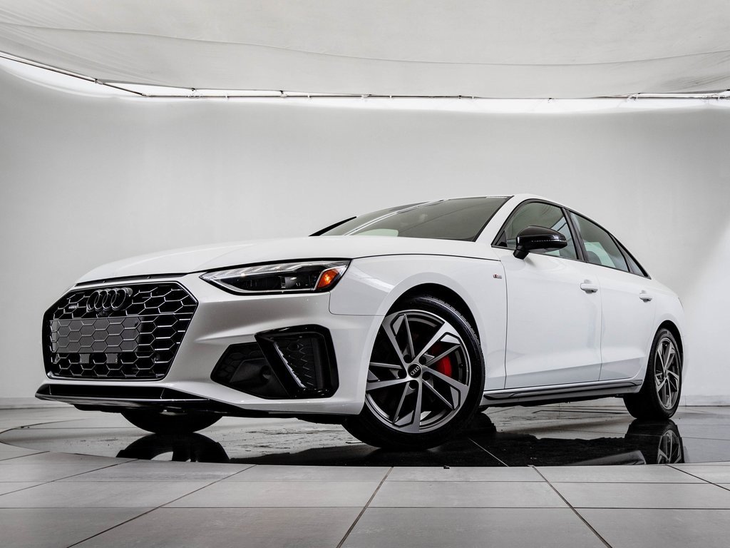 2022 Audi A4 White With Black Rims