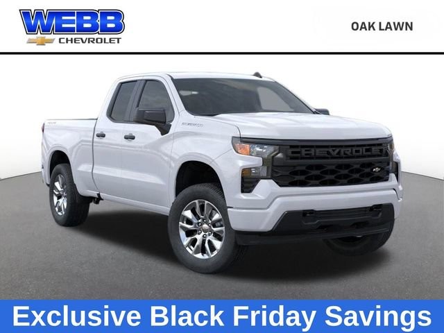 New 2025 Chevrolet Silverado 1500 Custom Double Cab in Plainfield #250430 | Webb Chevy Plainfield