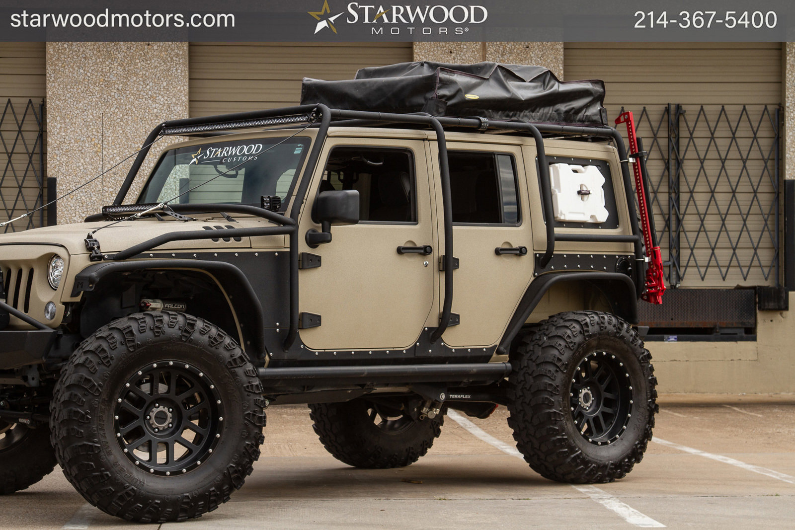 Lifted Jeep Wrangler 4 Door Tan