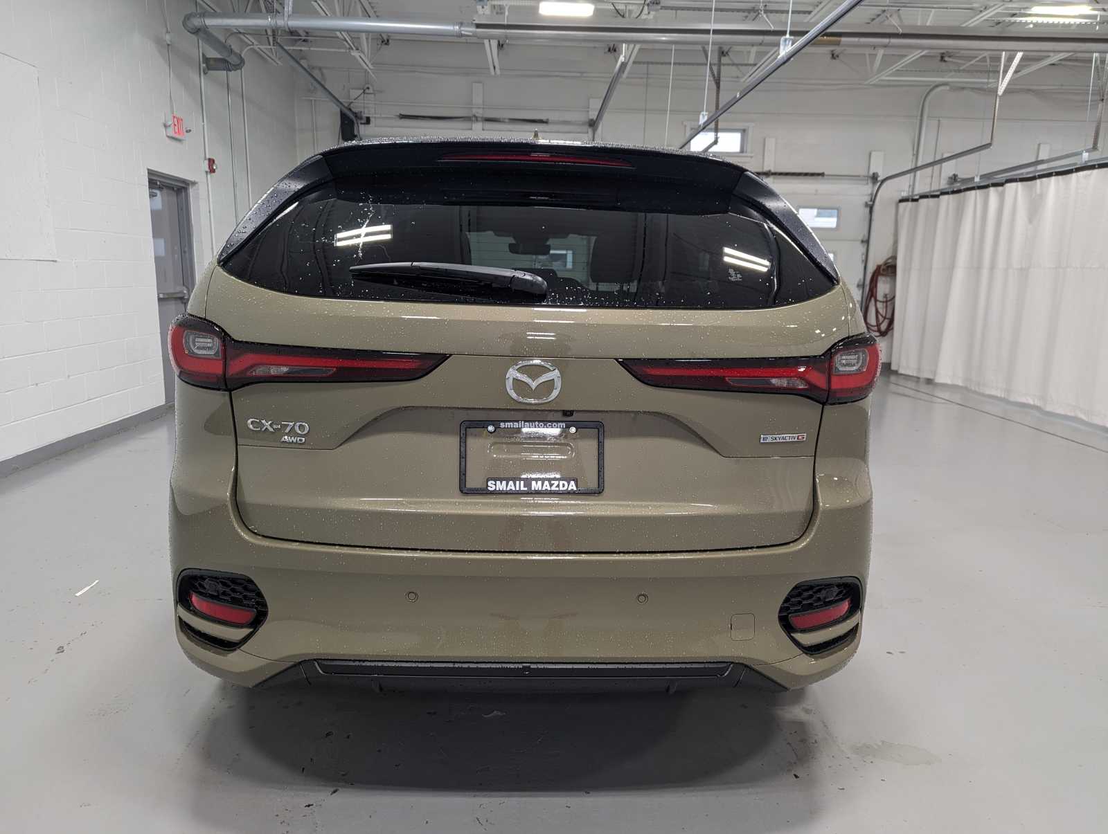 New 2025 Mazda CX-70 3.3 Turbo S Premium AWD in Zircon Sand Metallic | Greensburg, PA | #Z03092