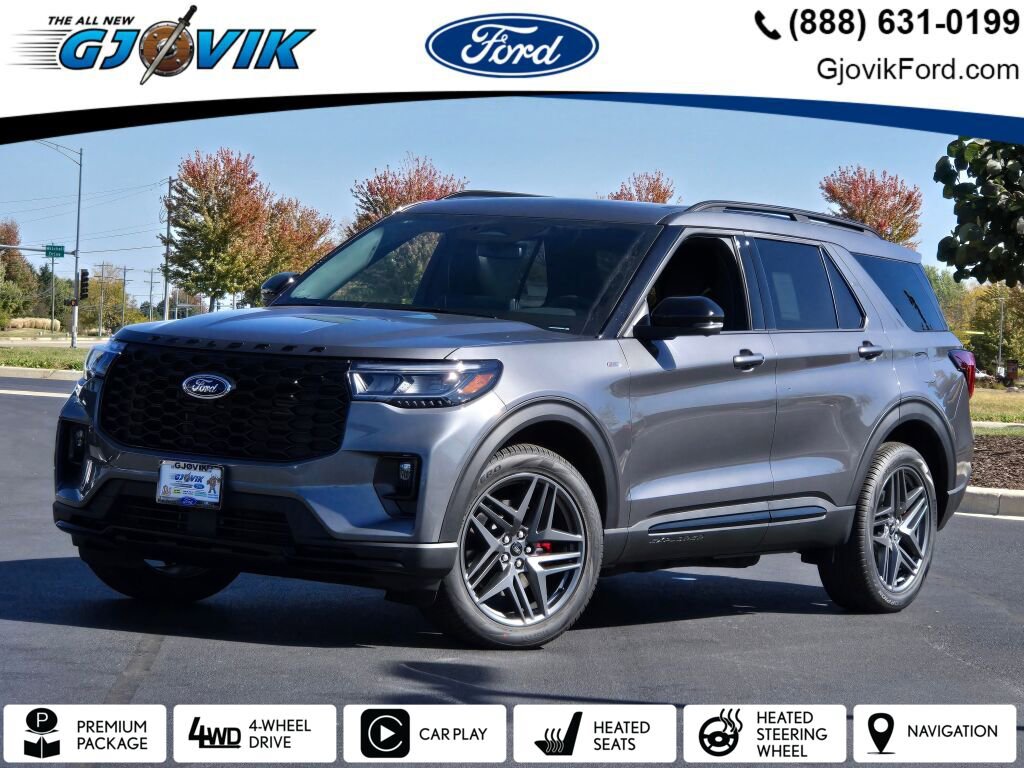 New 2025 Carbonized Gray Metallic Ford Explorer ST-Line Sport Utility ...