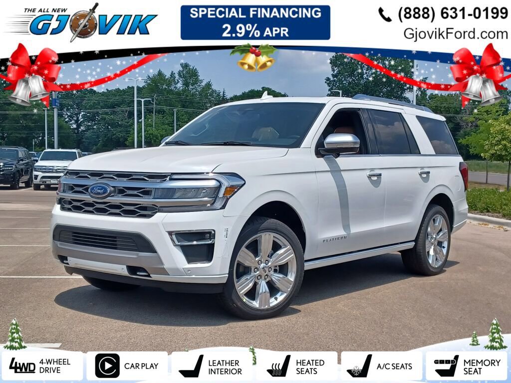 New 2023 Star White Metallic Tri-Coat Ford Expedition Platinum Regular ...