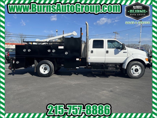 Pre-Owned 2013 Ford F750 XL Crew Cab Diesel 5,000lb Crane Truck Crew ...