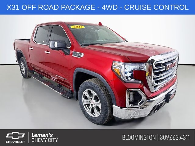 Pre-Owned 2021 GMC Sierra 1500 SLT 4D Crew Cab in Central IL #P3681 | Sam Leman Automotive Group