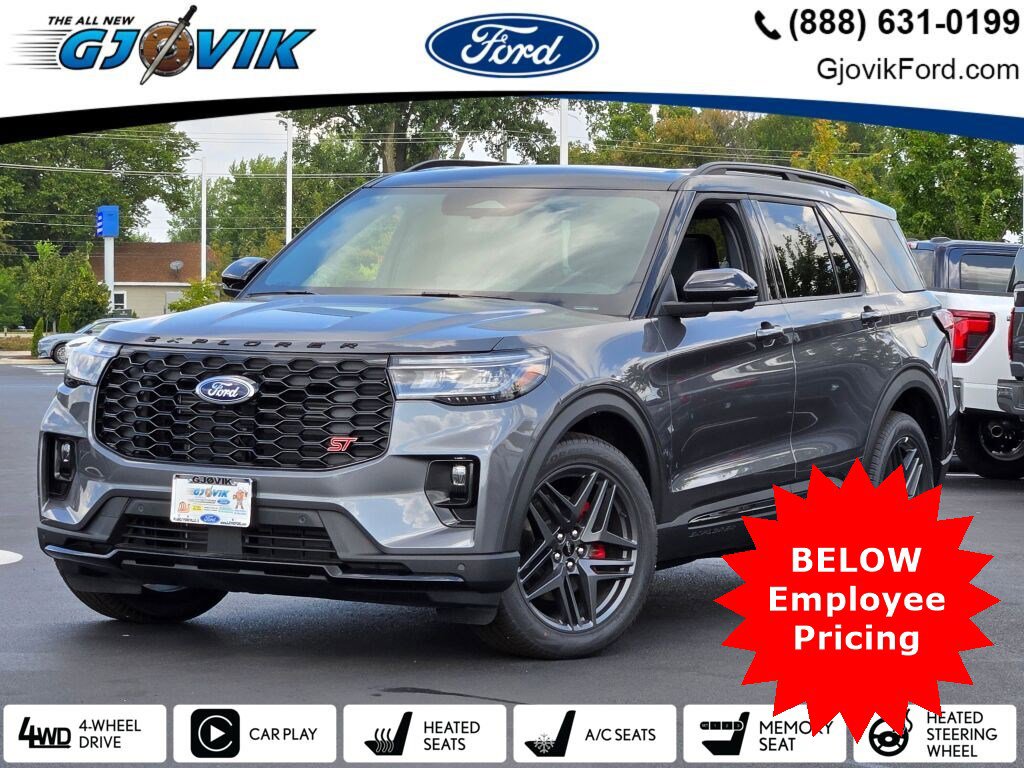 New 2025 Carbonized Gray Metallic Ford Explorer ST Sport Utility For ...