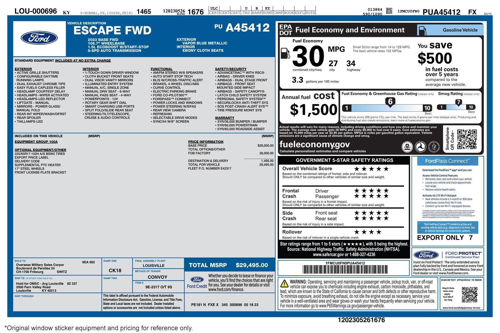 Pre-Owned 2023 Ford Escape Base FWD Sport Utility in Newport Beach # ...