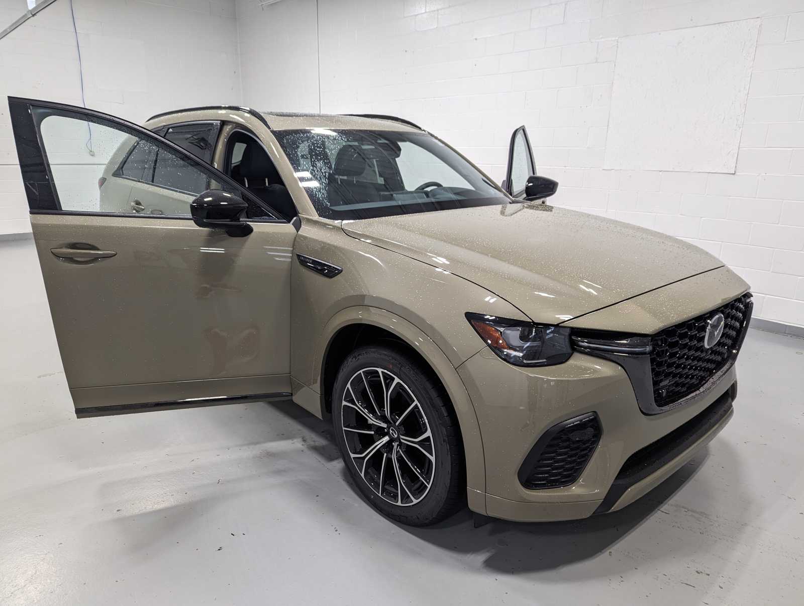 New 2025 Mazda CX-70 3.3 Turbo S Premium AWD in Zircon Sand Metallic | Greensburg, PA | #Z03092