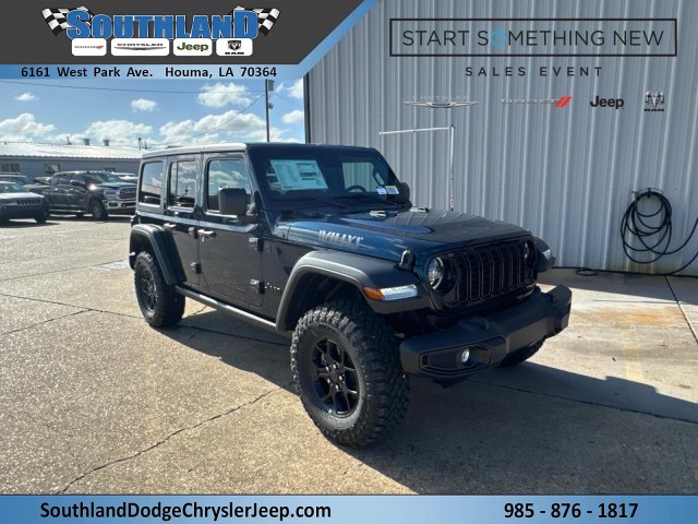 New 2025 Jeep Wrangler Willys 4 Door 4×4 Utility in Houma #5J0066 ...
