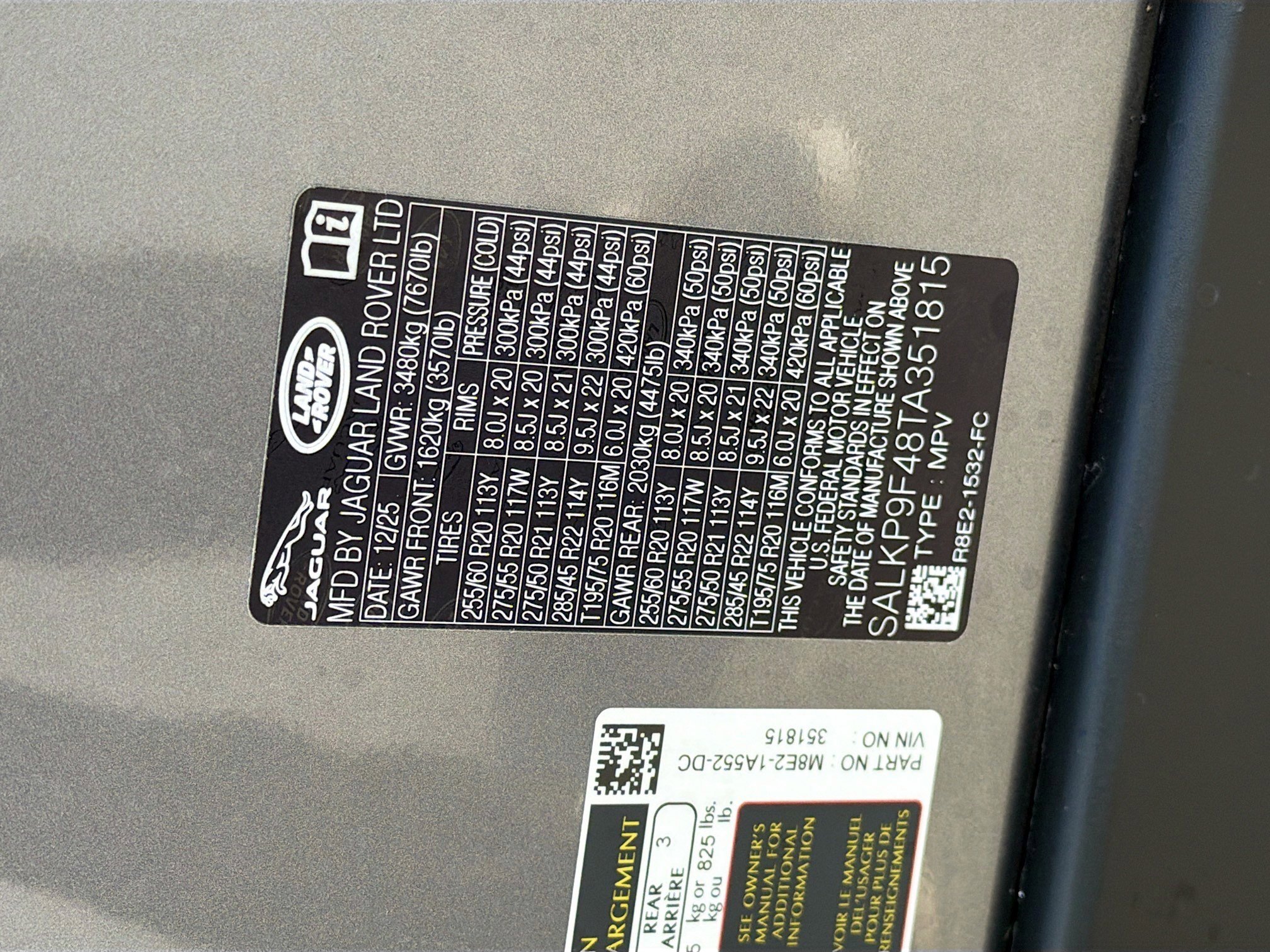 New 2026 LAND ROVER Range Rover SE PHEV SUV in Sarasota #A351815 | Land ...