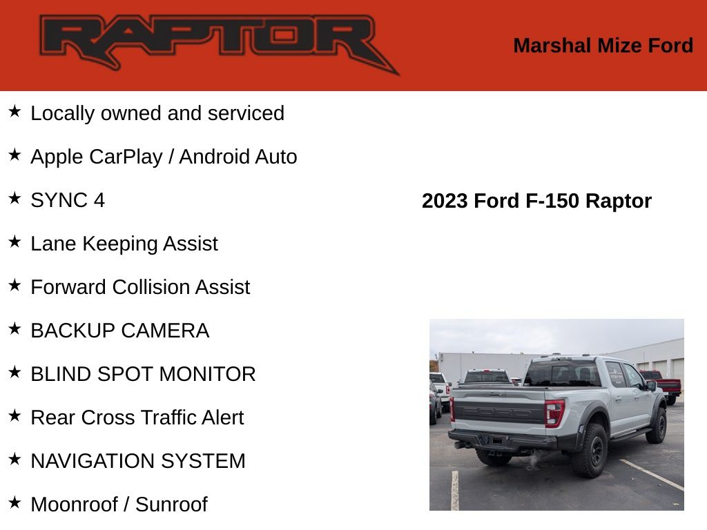 Pre-Owned 2023 Ford F-150 Raptor 4 Door Crew Cab Short Bed Truck in ...