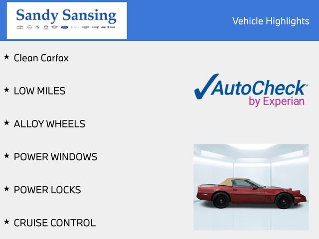 Pre-Owned 1987 Chevrolet Corvette Base 2D Convertible in Pensacola ...