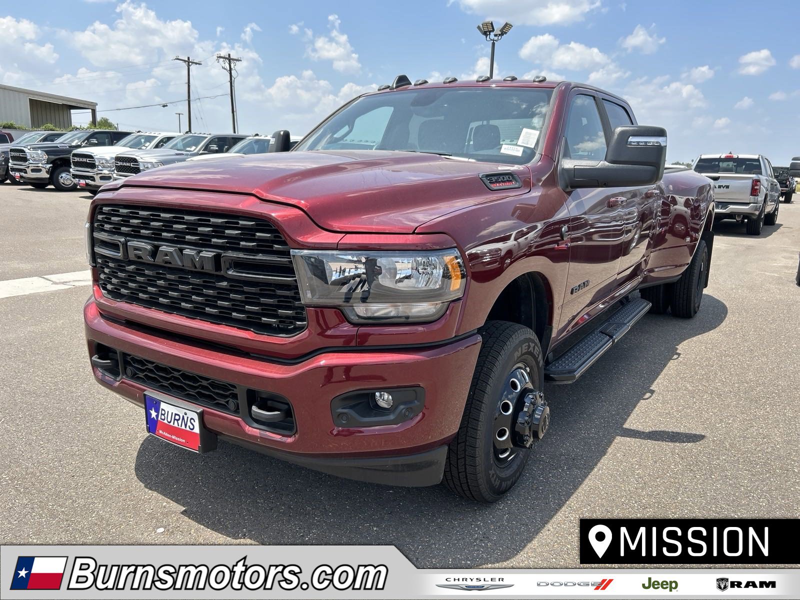 New 2024 Ram 3500 Lone Star Night Edition Dually Crew Cab in McAllen #24439 | Burns Motors