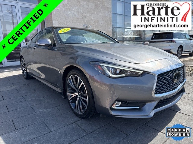 Certified Pre-Owned 2022 INFINITI Q60 PURE 2D Coupe in Wallingford #7042I | George Harte INFINITI