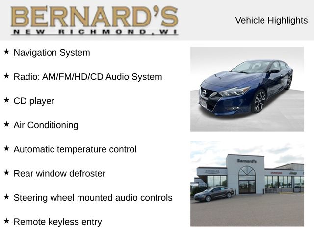 Pre-Owned 2018 Nissan Maxima 3.5 SV 4D Sedan in New Richmond #26-004B ...