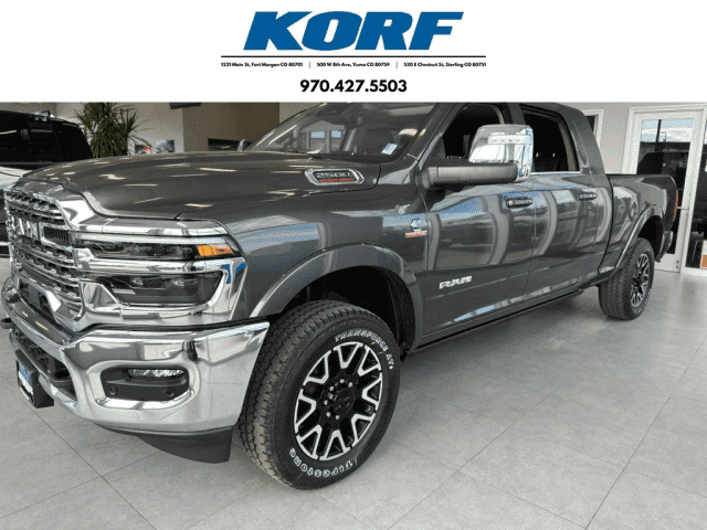 New 2025 RAM 2500 Longhorn Mega Cab in Sterling #F3083 | Korf Chrysler Dodge Jeep RAM