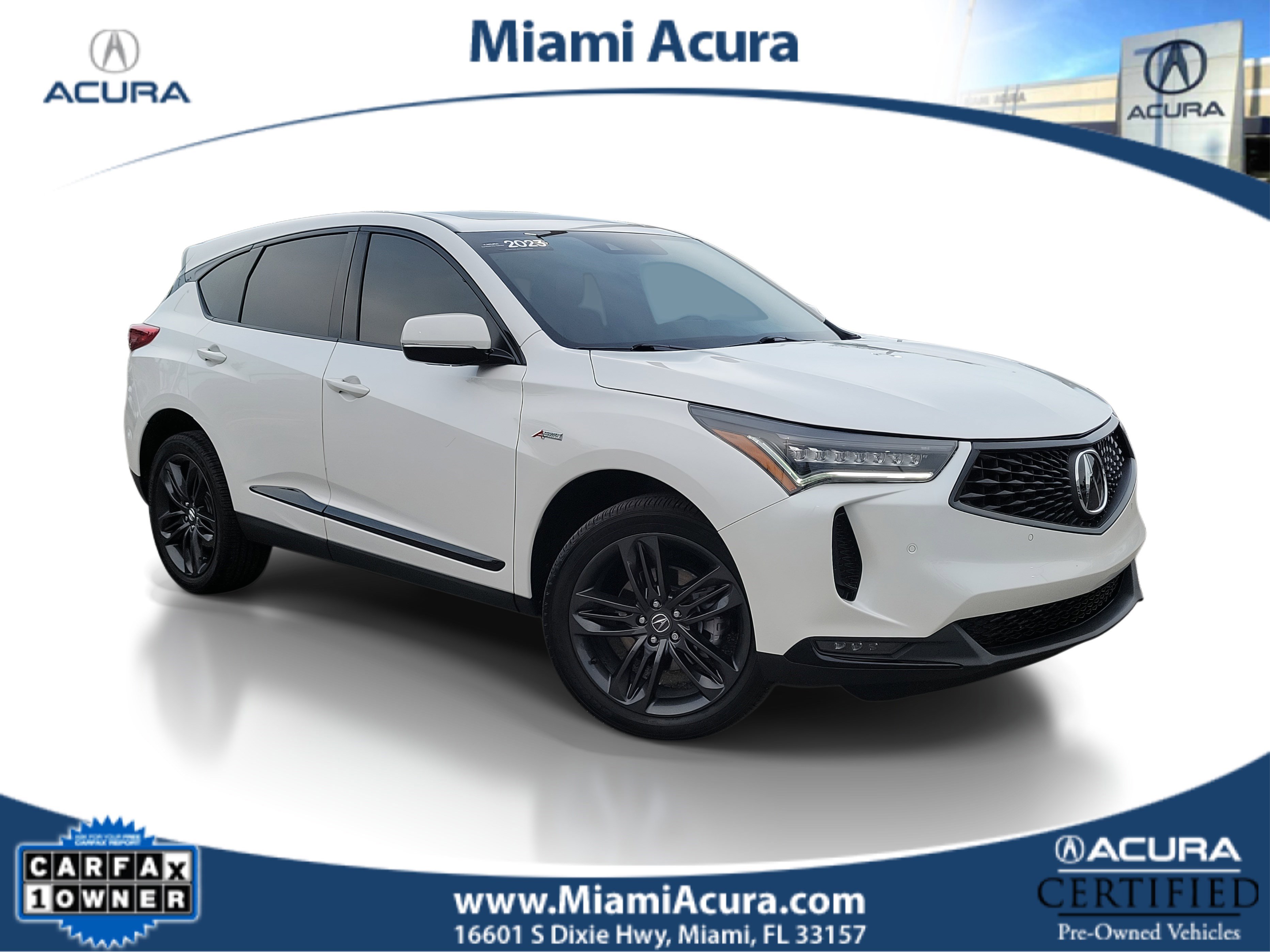 Certified Pre-Owned 2023 Acura RDX A-SPEC Sport Utility in Miami # ...