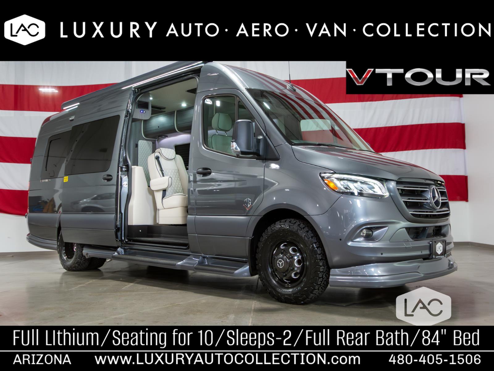 2025 OGV Luxury Coach V-TOUR RWD Lithium Coach 10-Pass/Sleeps-2 Rear ...