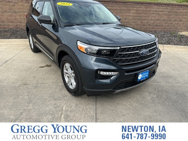 Pre-Owned 2022 Ford Explorer XLT 4D Sport Utility Blue in Indianola, IA | #AN3747