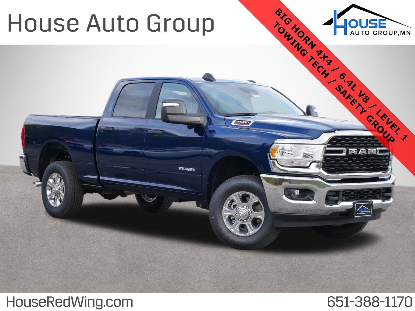 New 2024 RAM 2500 Big Horn Crew Cab in Red Wing #C4014 | House Chrysler Dodge Jeep RAM