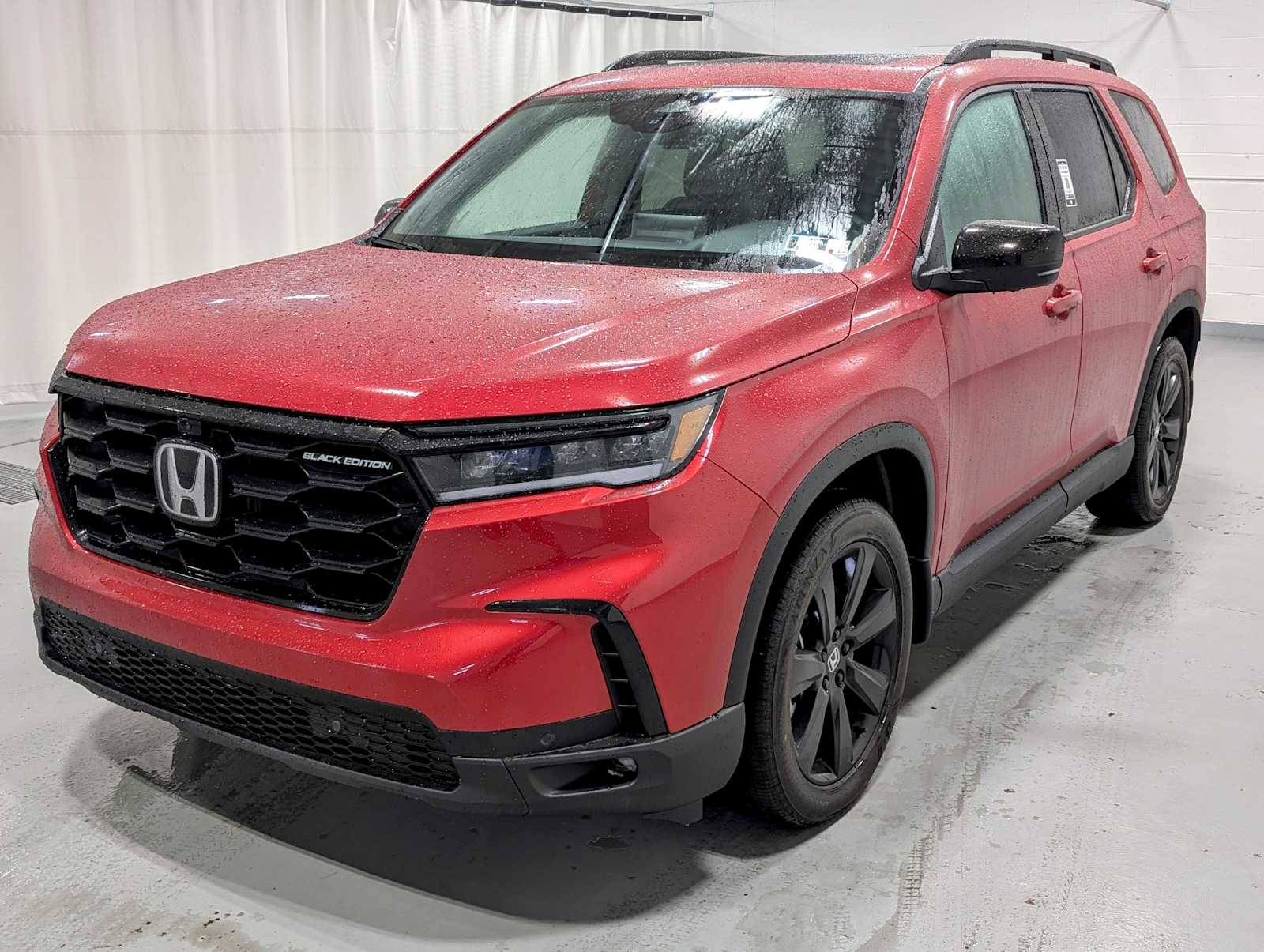 New 2025 Honda Pilot Black Edition in Radiant Red Metallic II ...