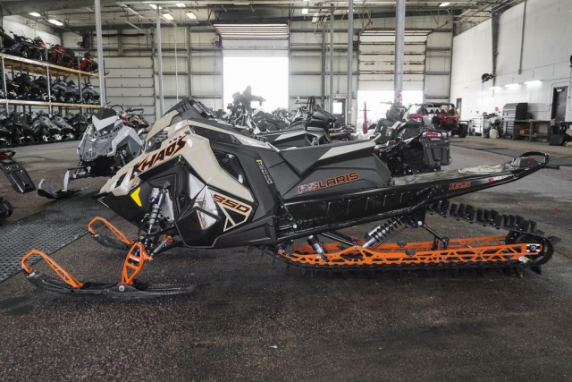 New 2024 Polaris® 850 RMK Khaos Slash 165 Gloss Black/Military Tan ...