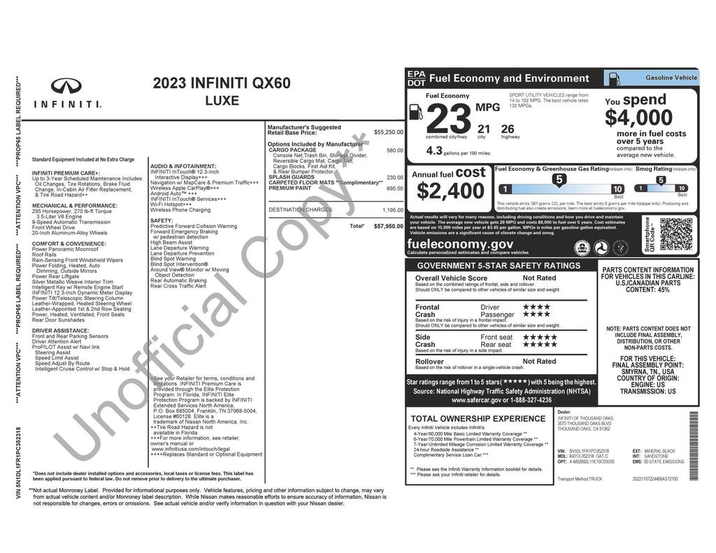 Pre-Owned 2023 INFINITI QX60 LUXE 4D Sport Utility in Tempe #FS31367 ...