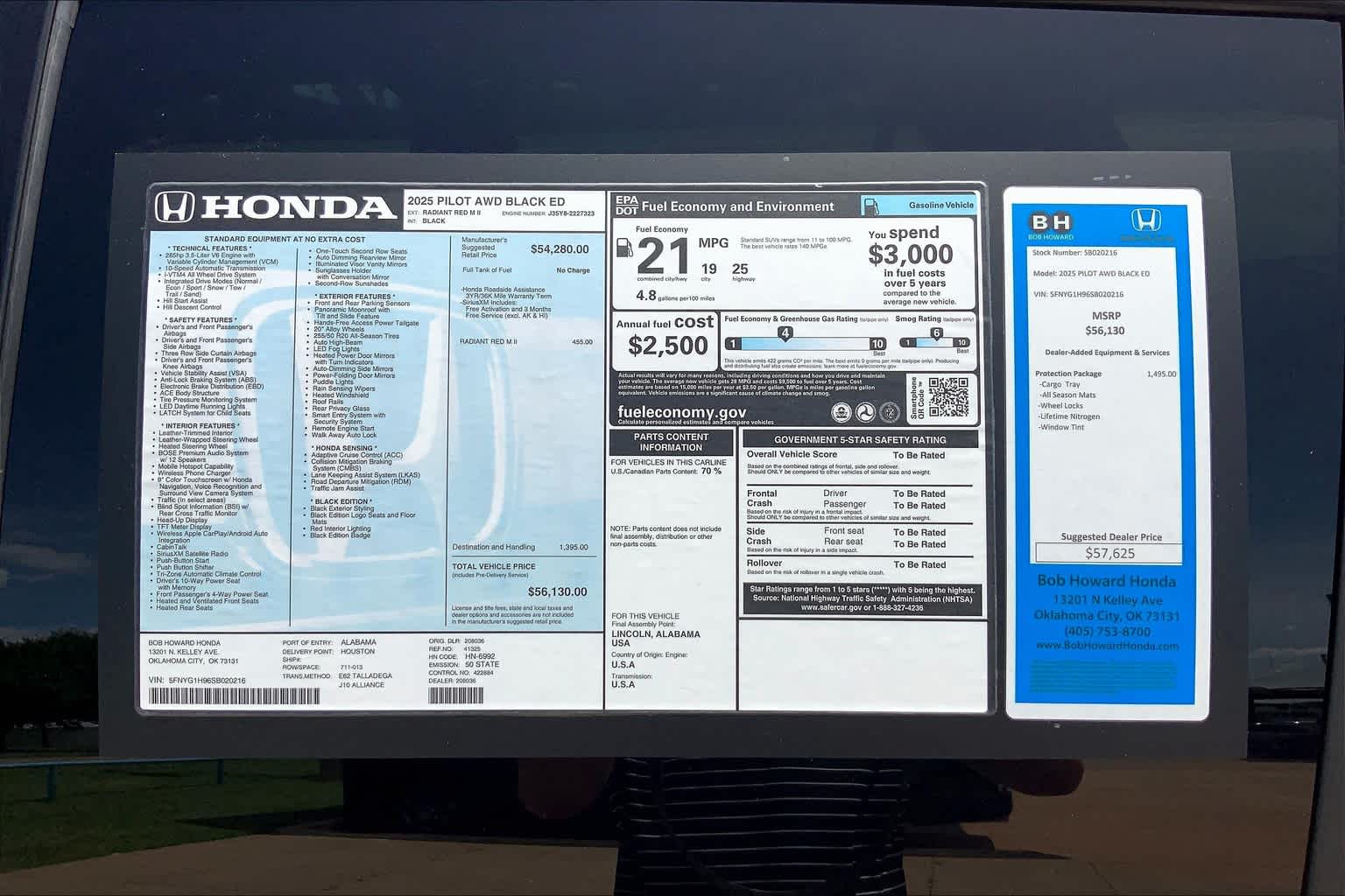 New 2025 Honda Pilot Black Edition Sport Utility in Oklahoma City # ...