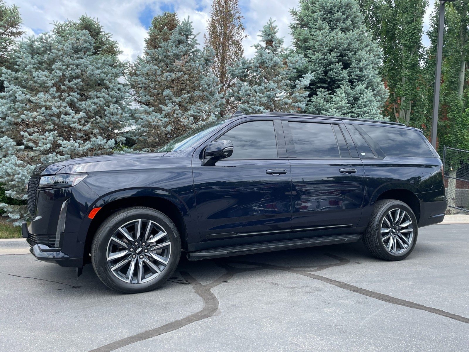Blue Cadillac Escalade Interior