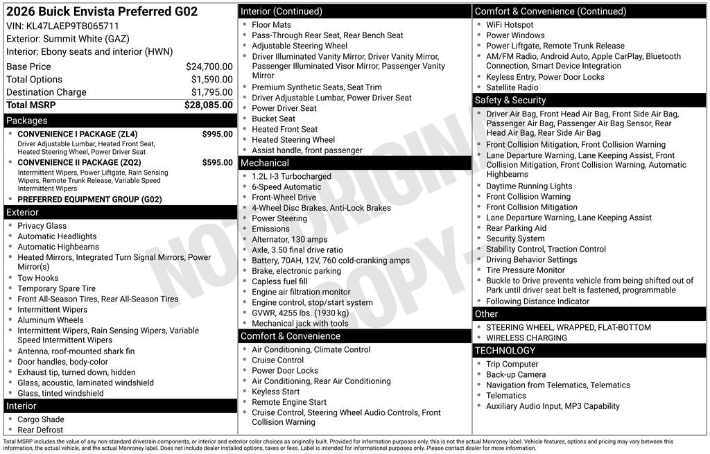 New 2026 Buick Envista Preferred SUV in Virginia Beach #D6N065711X ...