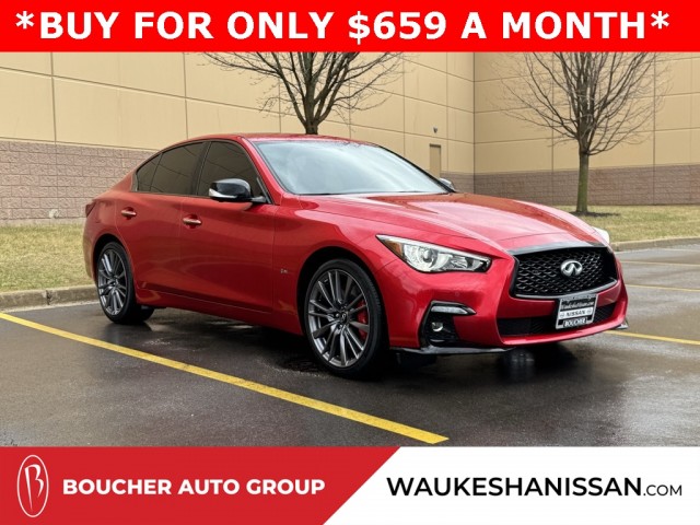 Pre-Owned 2023 INFINITI Q50 Red Sport 400 4D Sedan in Waukesha #PM9328 | Boucher Nissan of Waukesha