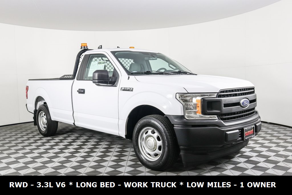 White Ford Work Truck