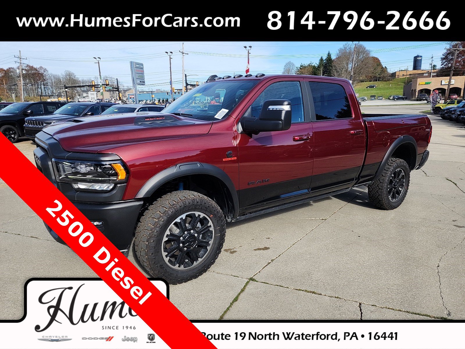 New 2024 RAM 2500 Power Wagon Rebel Crew Cab in Waterford #R0078 | Humes Chrysler Jeep ® Dodge RAM