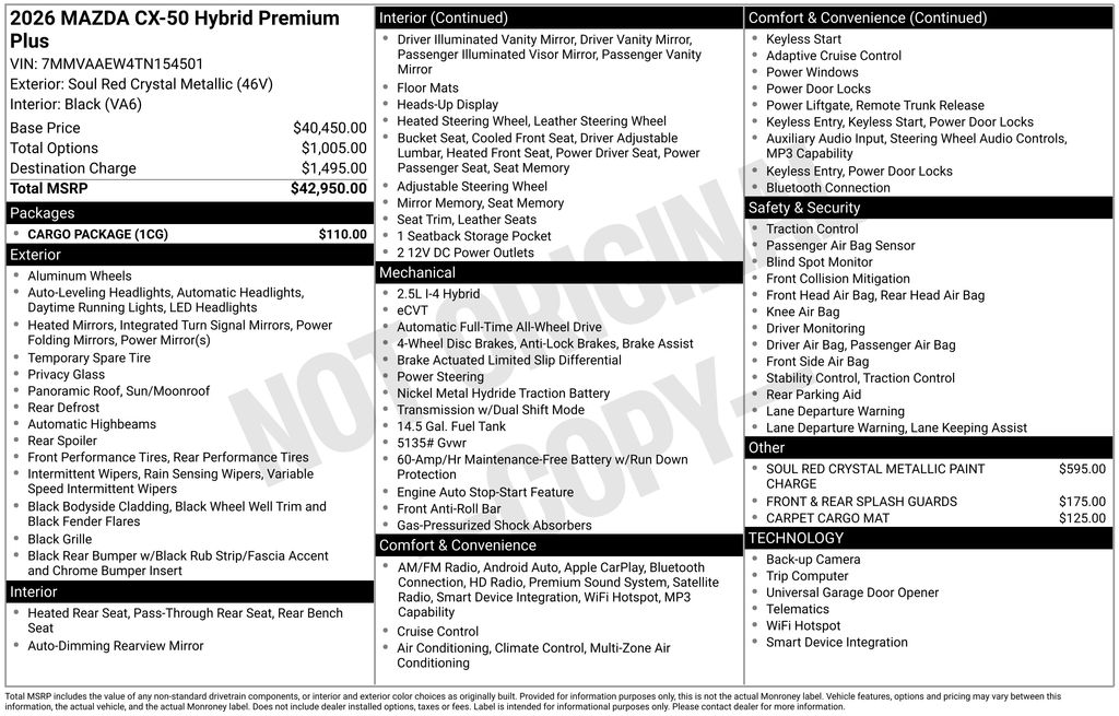 New 2026 Mazda CX-50 Hybrid Premium Plus 4D Sport Utility in #5N05054 ...