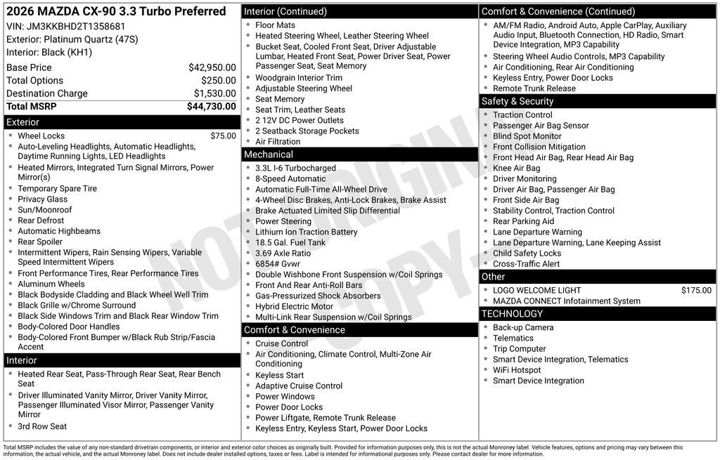 New 2026 Mazda CX-90 3.3 Turbo Preferred 4D Sport Utility in Valencia ...